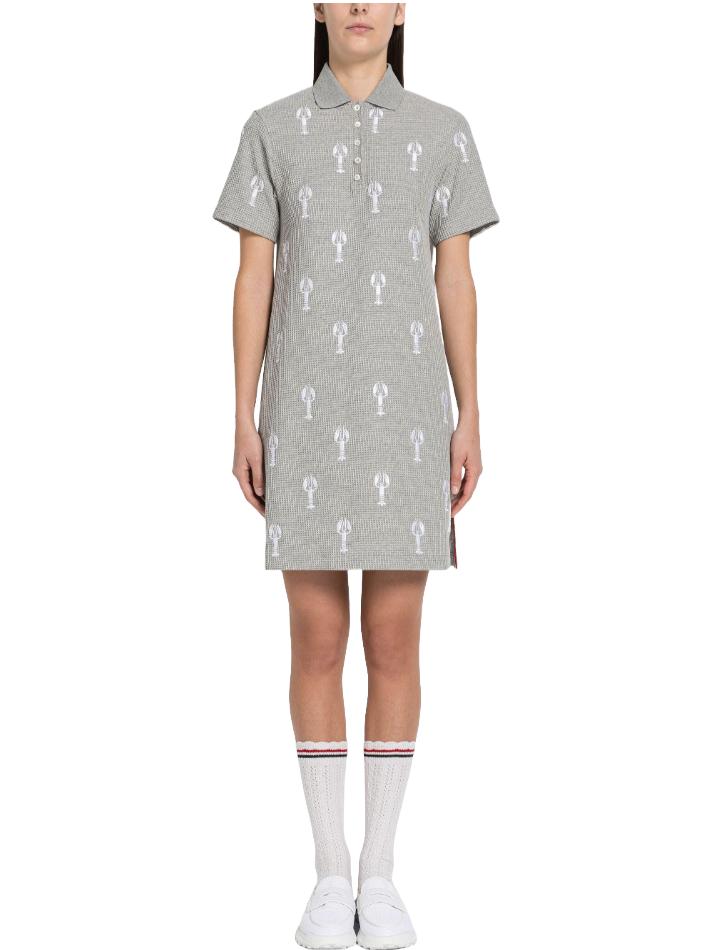 THOM BROWNE Thom Browne Lobster Embroidered Polo Dress